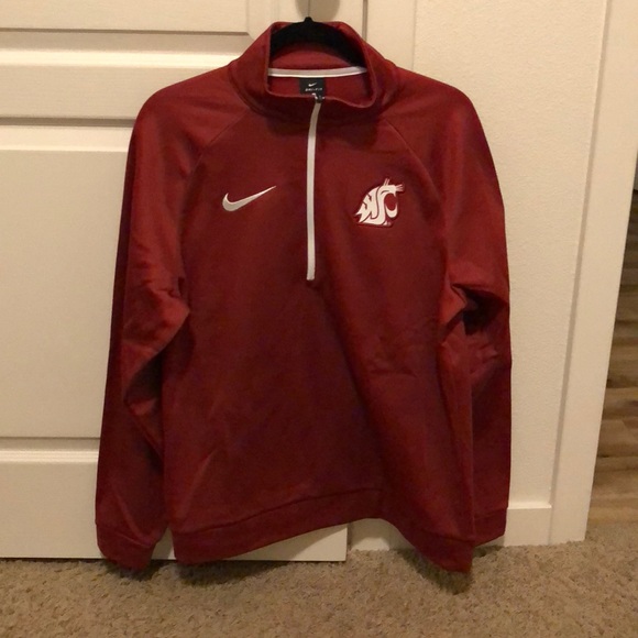 Nike | Jackets & Coats | Red Nike Wsu Washington State Sweater | Poshmark